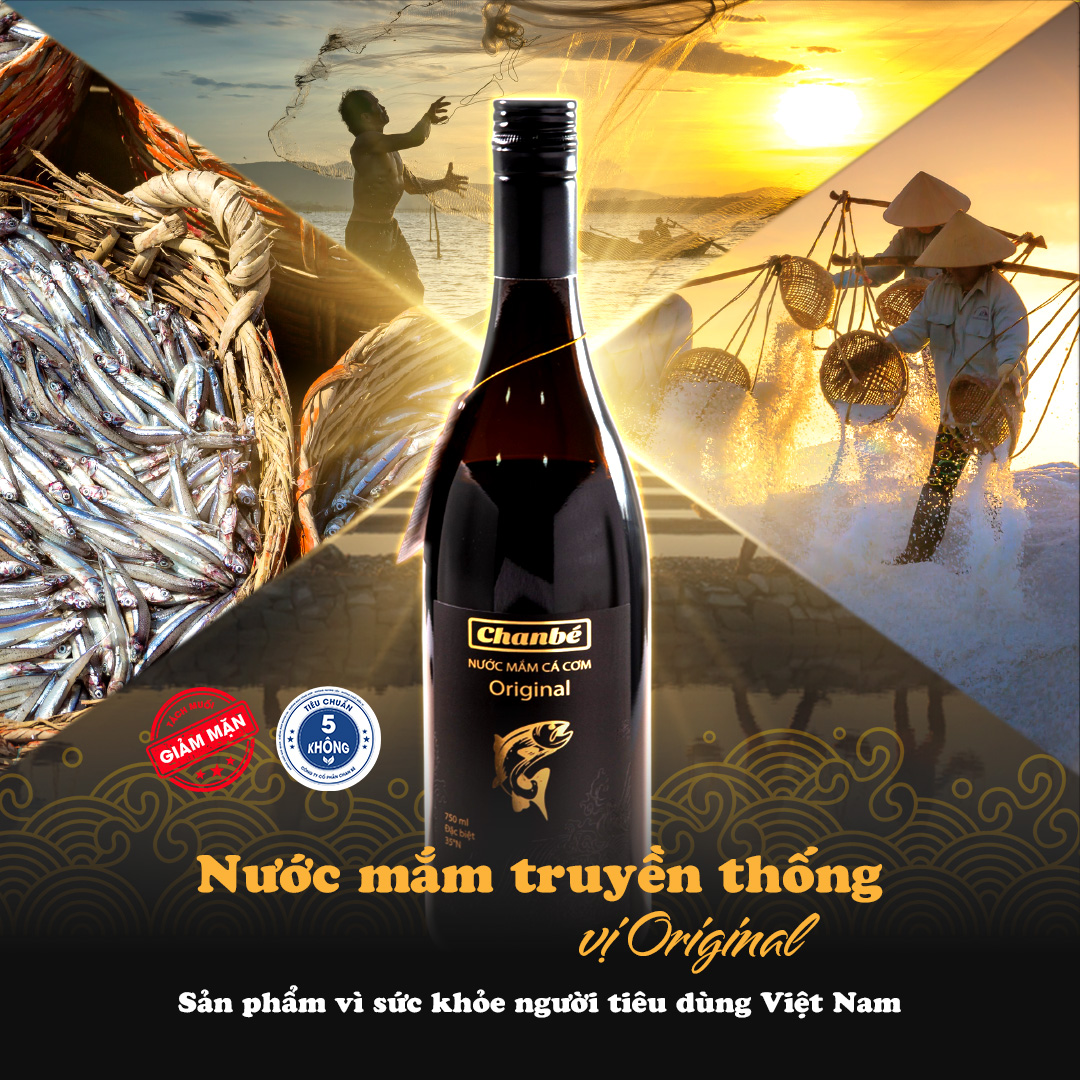 Nước mắm giảm mặn thương hiệu Chan Bé